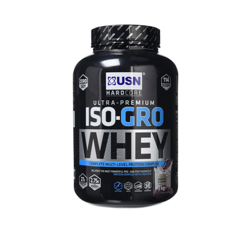 Usn Hardcore Ultra-Premium Iso Gro Whey-57Serv.-2Kg.-Cookies& Cream ...